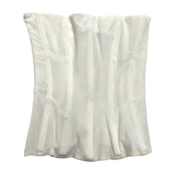 Outcast | Tops | Outcast Sola Mesh Corset Top In White | Poshmark